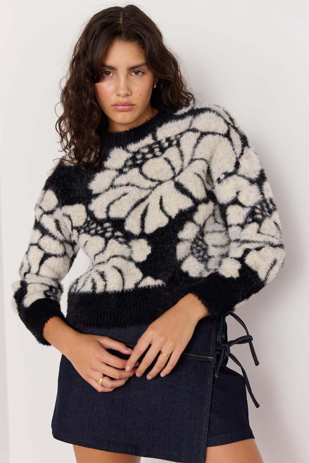 EDEN INTARZIA KNIT SWEATER — EVRGREEN Clothing