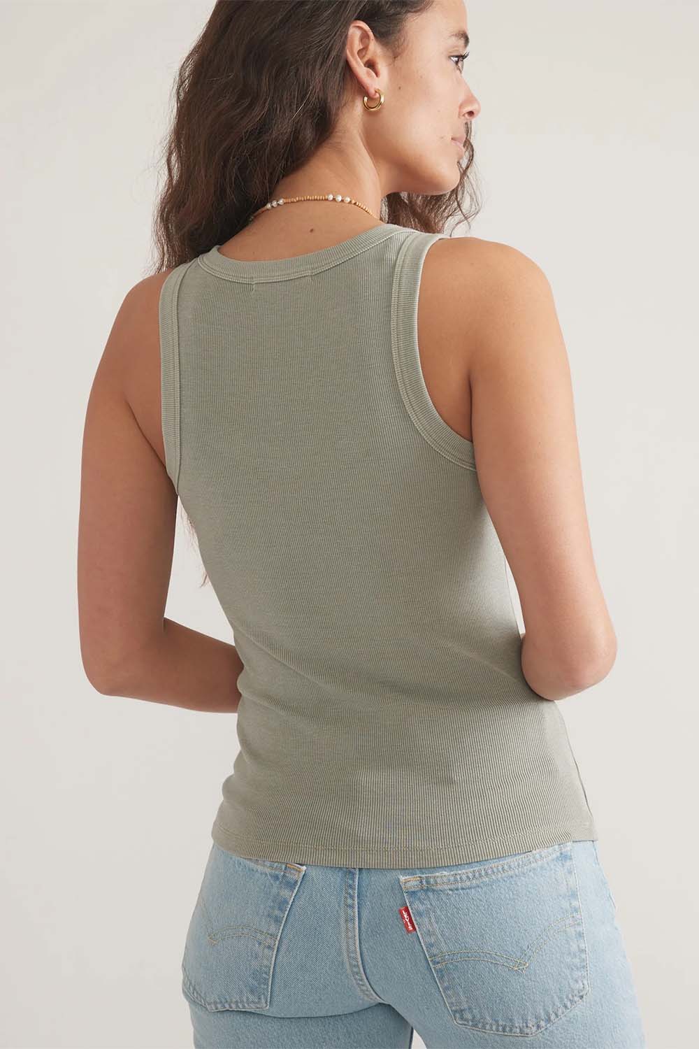 LEXI RIB SUN-IN TANK — EVRGREEN Clothing
