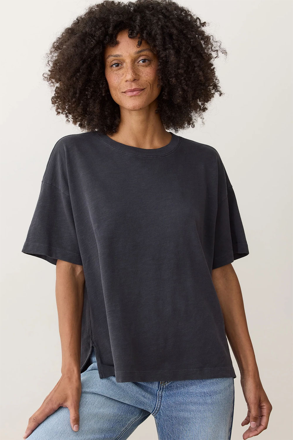 SADIE VINTAGE SLUB OVERSIZED TEE — EVRGREEN Clothing