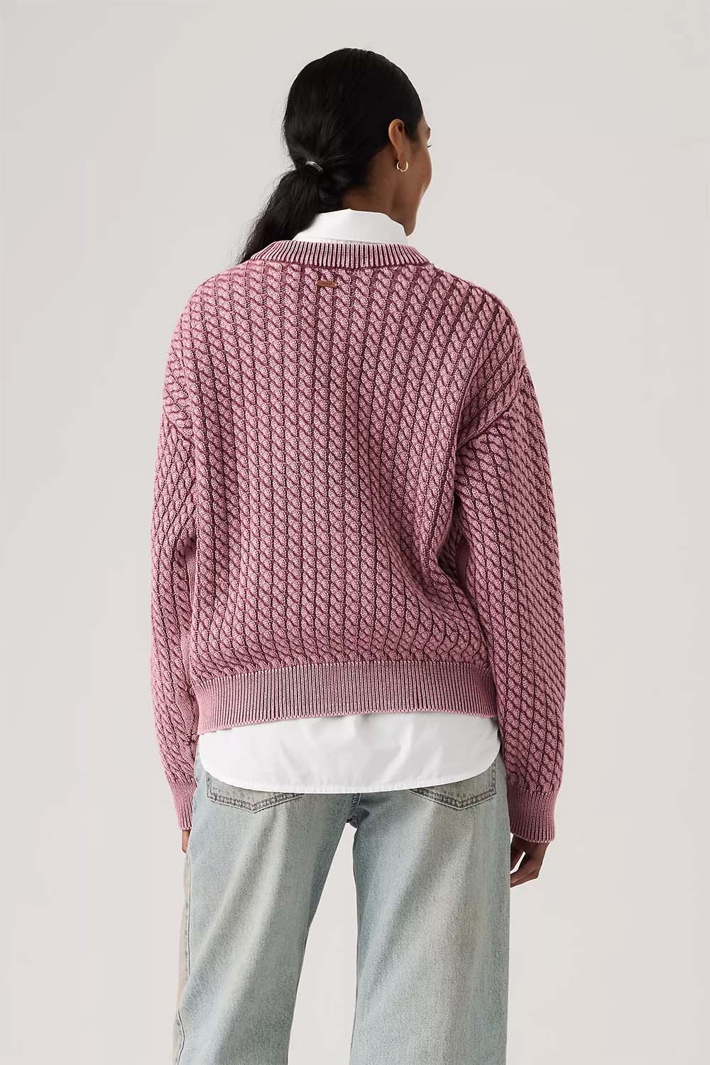 LEILAH CABLE CREWNECK — EVRGREEN Clothing