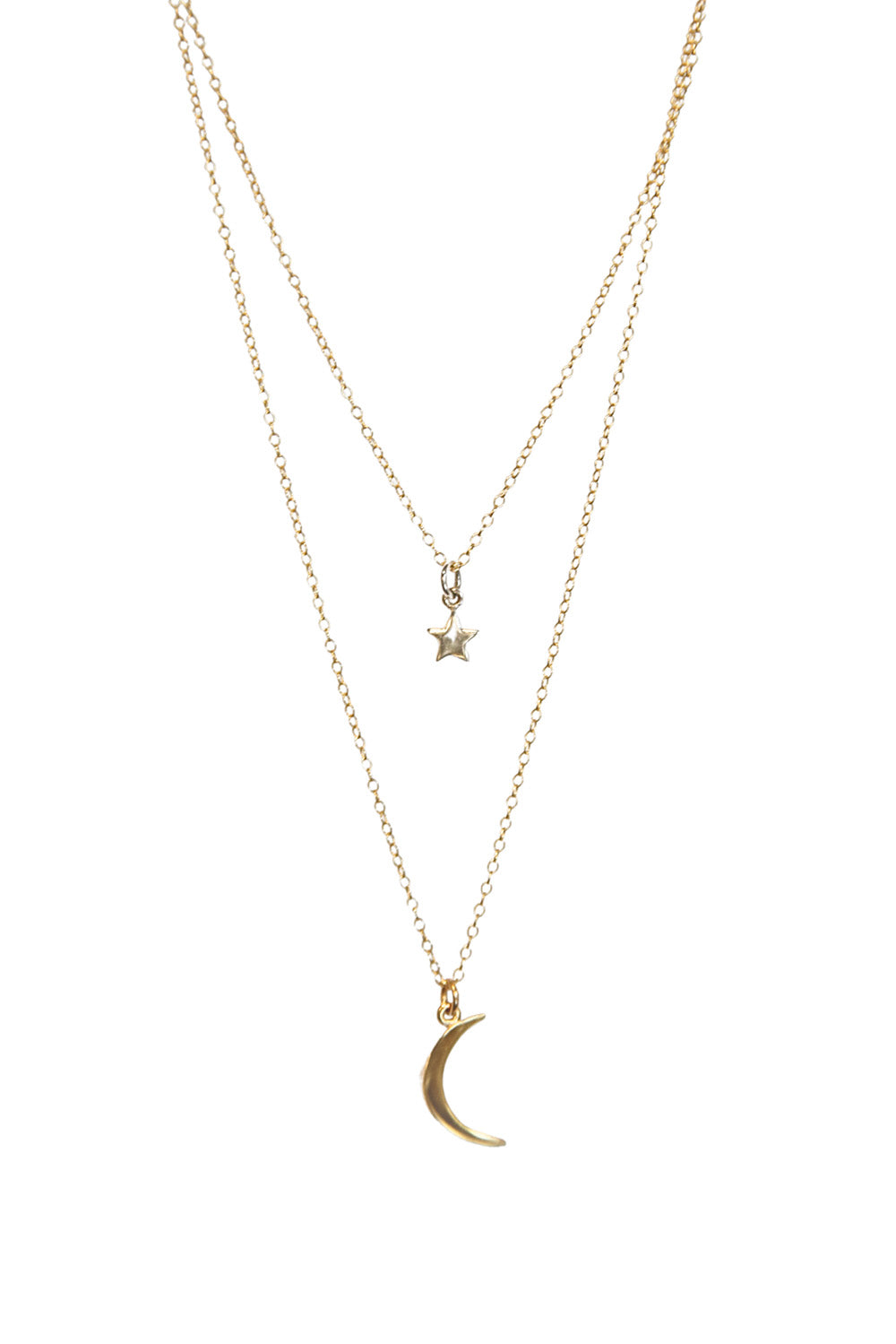 STARRY NIGHT LAYERED NECKLACE Gold — EVRGREEN Clothing