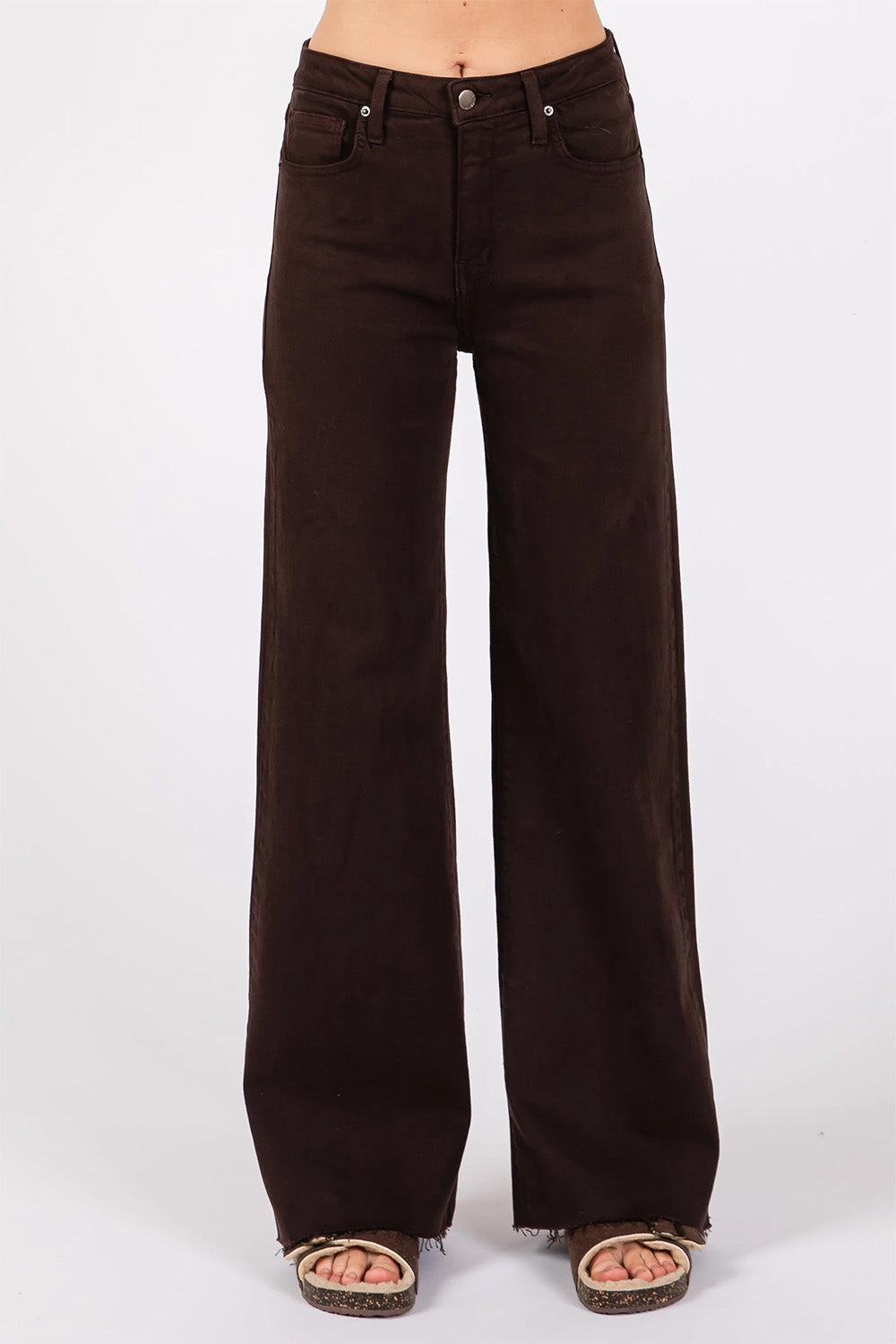 PAOLA A-LINE SCISSOR CUT JEAN - ESPRESSO — EVRGREEN Clothing